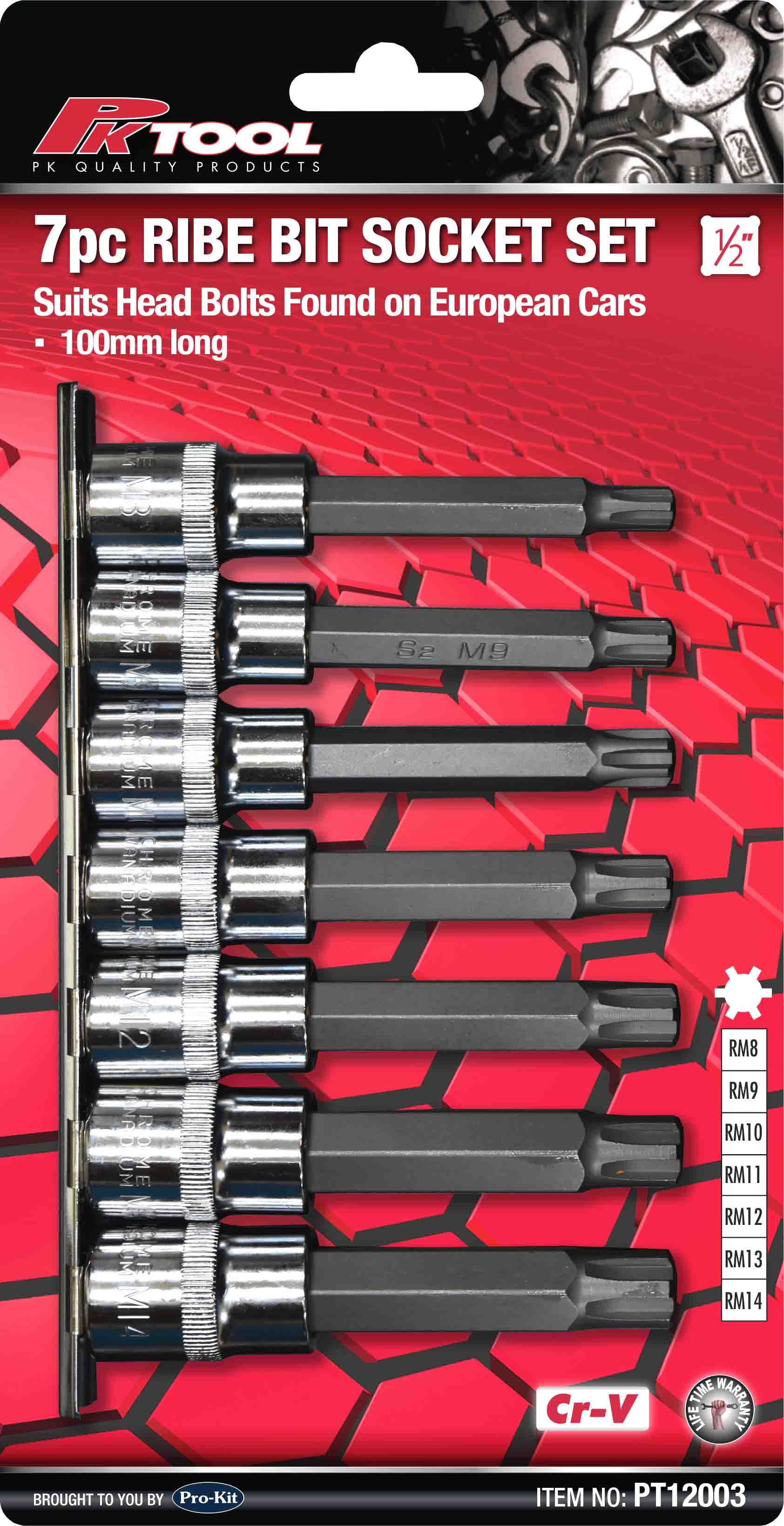PT12003-7pc 1/2” DR 100mm RIBE BITS SOCKET SET - Buy Car Parts ...