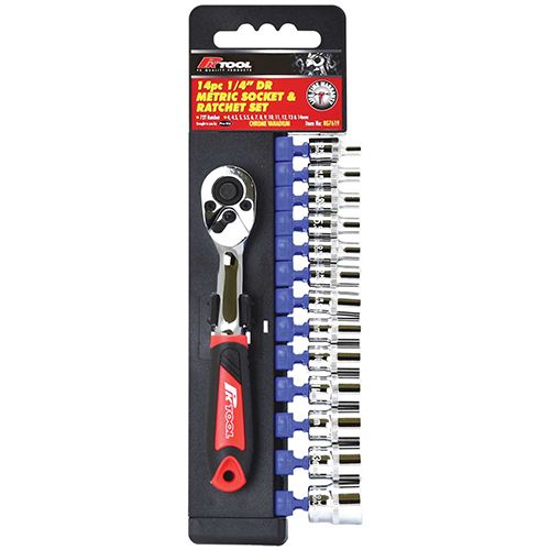 RG7619-14pc 1/4” DRIVE 150mm METRIC Cr-V SOCKET & RATCHET SET - Buy Car ...